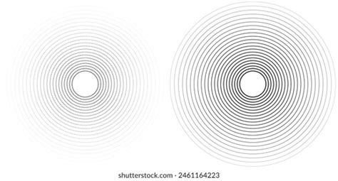 Vector Illustration Hand Drawn Wavy Concentric Tree Stock Vector Royalty Free 2360009575