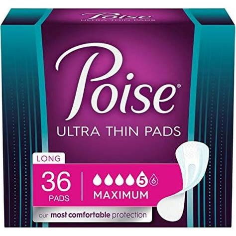 Poise Pads 4 Long And Long Length Sizes Walmart
