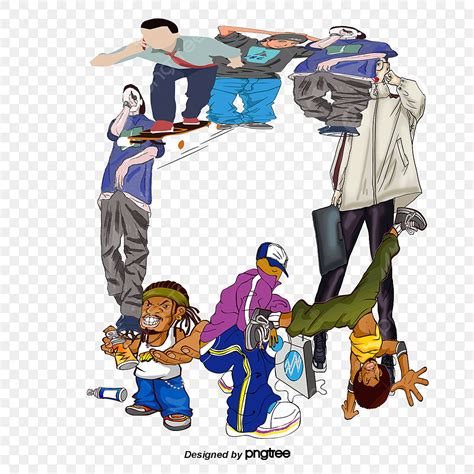 Hip Hop Graffiti Style Vector Material Hip Hop Graffiti Vector Png