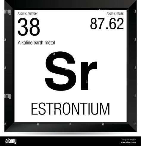 Estrontium Symbol Element Number 38 Of The Periodic Table Of The