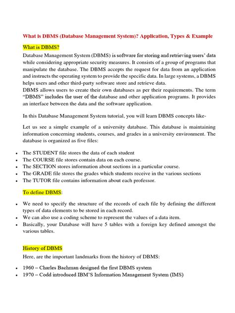 What Is Dbms Advantages And Applications Pdf Databases Relational