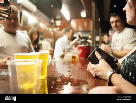 The Crowd Queue Up At The Bar At A Specials Aka Gig At The Iconic