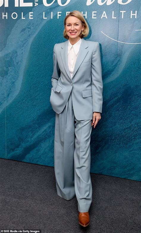 Naomi Watts Looks Chic As She Turns Heads In A Powder Blue Suit At Sxsw