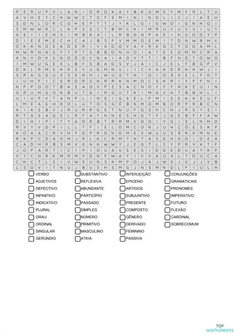 Caça Palavras Classes Ficha Interativa Topworksheets