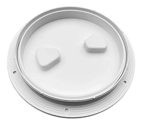 Tampa De Inspeção Plástica Furo De 8 203cm Branca Attwood Com Anel De Vedação P Barcos