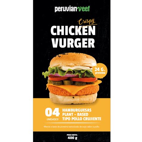 Chicken Vurger Peruvian Veef 4und