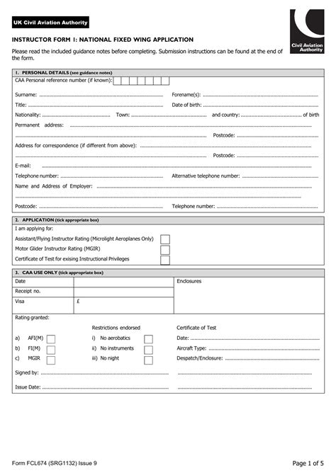 Instructor Form I Srg1132 Fcl674 Fill Out Sign Online And Download Fillable Pdf United
