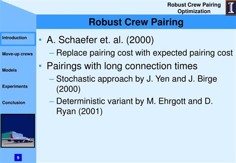Ppt Robust Airline Crew Pairing Optimization Powerpoint Presentation
