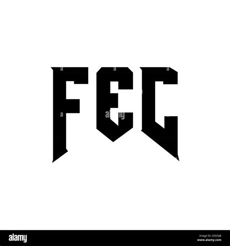 Fec Letter Logo Design For Technology Company Fec Logo Design Black And White Color Combination