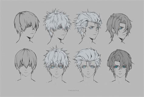 Anime Hair Reference Men Male Anime Hair Drawing Reference Anime