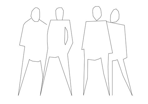 Free People Standing Elevation Cad Block Dwg Dxf Pdf Format Freecads