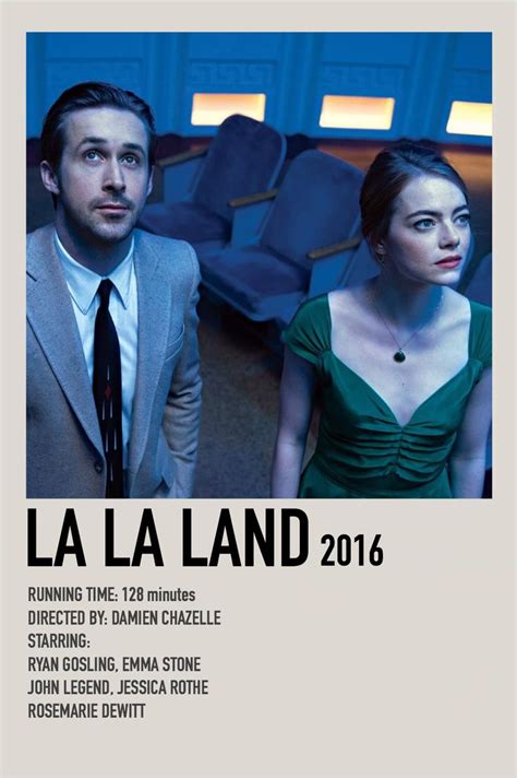 La La Land Minimalist Poster Jessica Rothe Old Movie Poster Damien