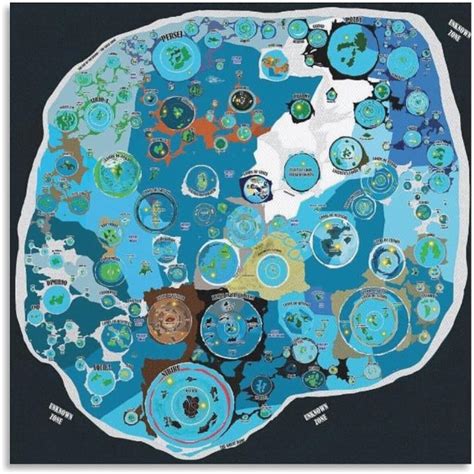 Jgjkaoiy Flat Earth Map Terra Infinita Realm Poster Lands