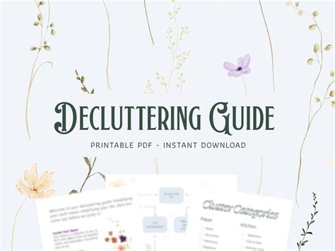 Decluttering Checklist And Flowchart Home Organization Printable