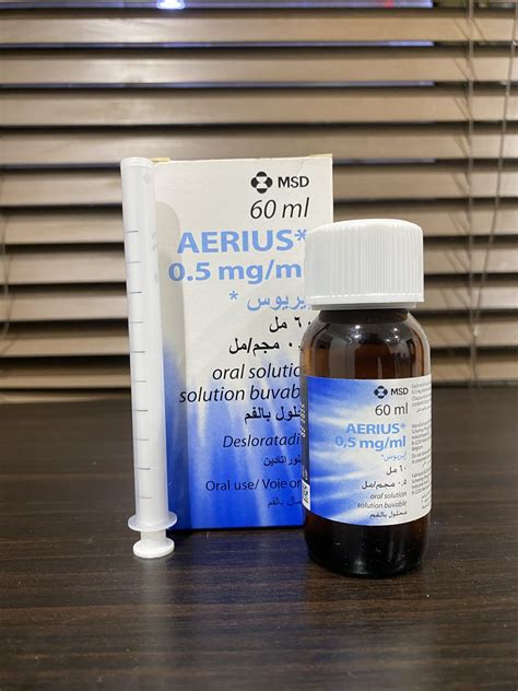 Aerius Syrup 60ml Scab Pharmacy Limited
