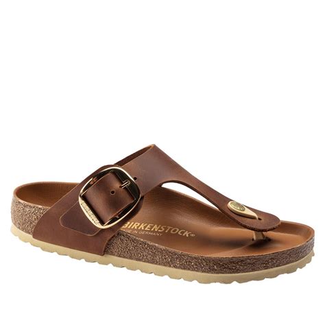 Birkenstock Gizeh Big Buckle Oiled Leather Thong Sandal 20413522 Hsn