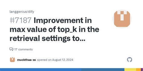 Improvement In Max Value Of Topk In The Retrieval Settings To Retrieve