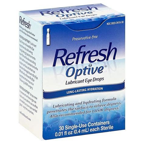 Refresh OptiveÂ® Sensitive 30 Count Lubricant Eye Drops