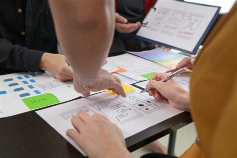 Team Of Ui Ux Web Designer Are Working Together To Develop Mobile