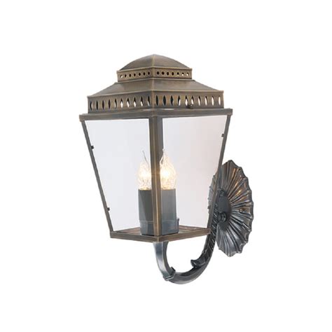 Imposing Outdoor Wall Lantern Made In Solid Brass With Antique Finish