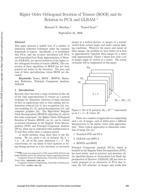 sheehan saad 2013 higher order orthogonal iteration of tensors hooi