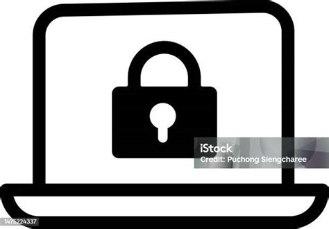 Lock Laptop Icon Vector Stock Illustration Download Image Now