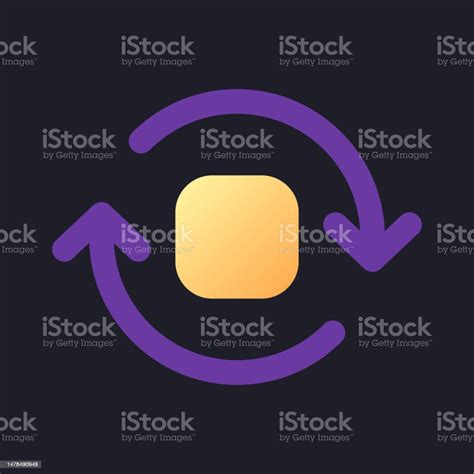 Spin Animation Flat Gradient Fill Ui Icon For Dark Theme Stock
