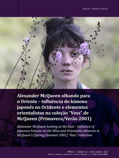 Pdf Alexander Mcqueen Looking At The East Influence Of Japanese Kimono On The West And
