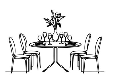 Dining Table Background Images Black And White