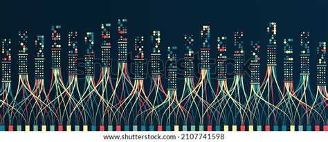 big data visualization dynamic array information stock vector royalty