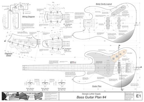 Jazz Bass Pickguard Template Williamson