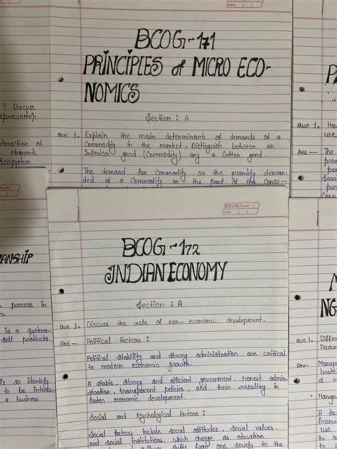 Ignou Handwritten Assignments Ready To Submit Ignou Solved Assignment