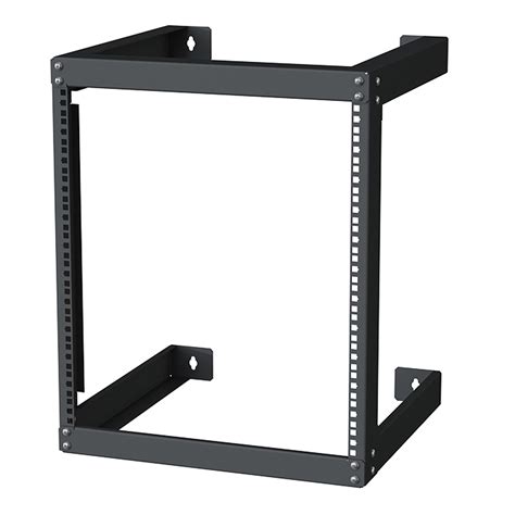 Vertical Cable 12u Fixed Open Frame Wall Mount Rack Cable And Connections
