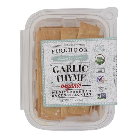 Firehook Crackers Garlic Thyme Case Of 8 5 5 Oz