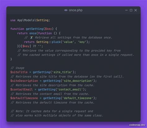 Laravel11 Laravel Once Helper Call Cach Singlerequest Database Alissar Kousa
