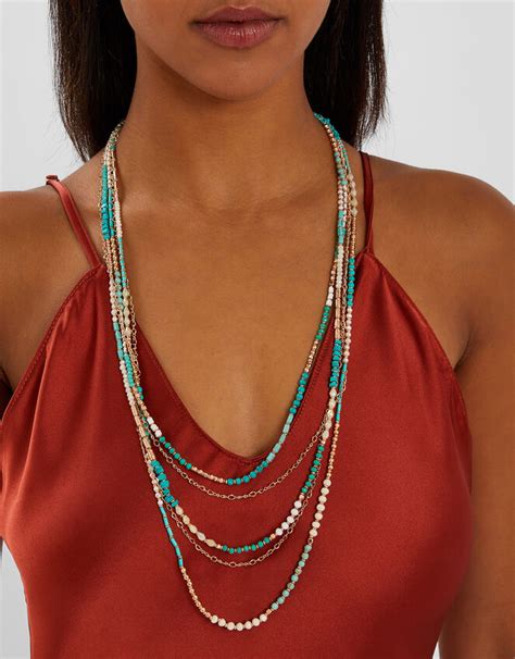 Layered Beaded Necklace Shop All Accessorize Global