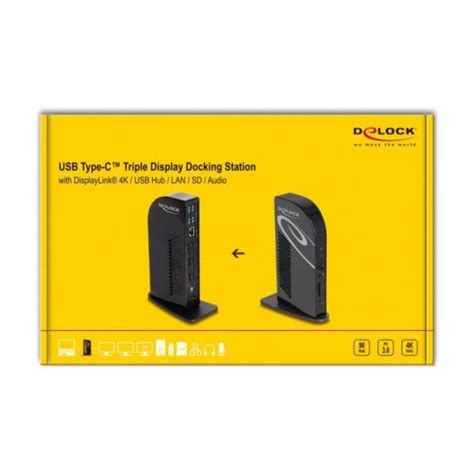 Station Daccueil Delock 88051 Triple Affichage Usb C Displaylink 4k Pd