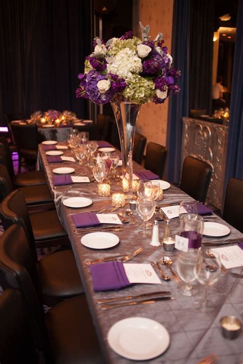 Elegant Purple Reception Decor