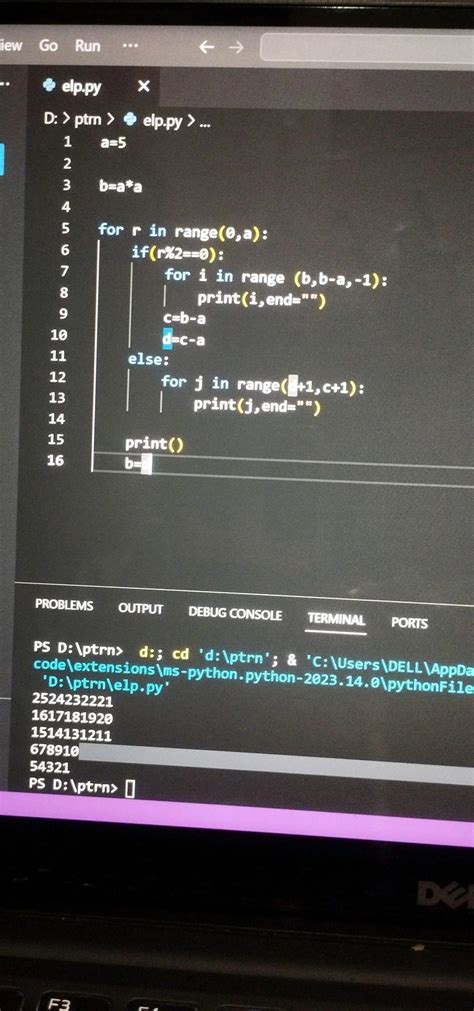 ronak ambaliya on linkedin python program to draw pattern like 25 24 23 22 21 16 17 18 19 20 15