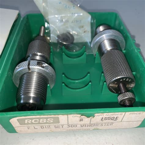 Rcbs 15501 Full Length Die Set Group A 308 Win Used With Shell Holder
