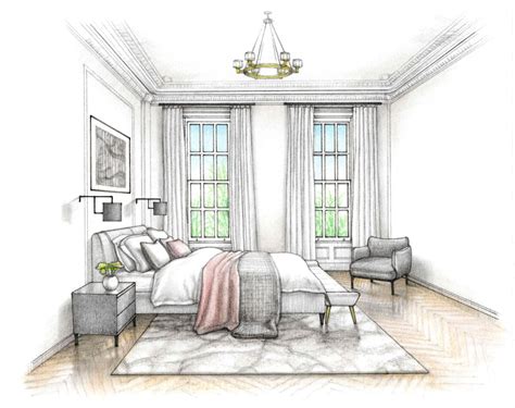 Interior Design Hand Drawings Architectural Sketches