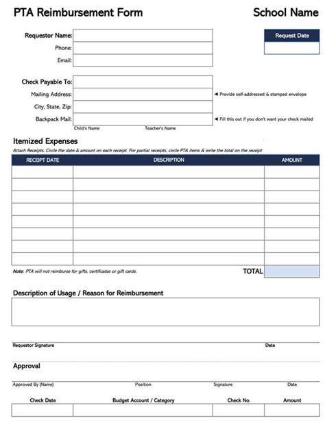 Free Employee Reimbursement Forms Templates Word Pdf
