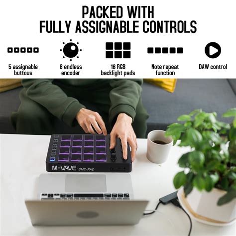 Wireless Midi Controller Pads Bluetooth Portable Usb Midi Controller