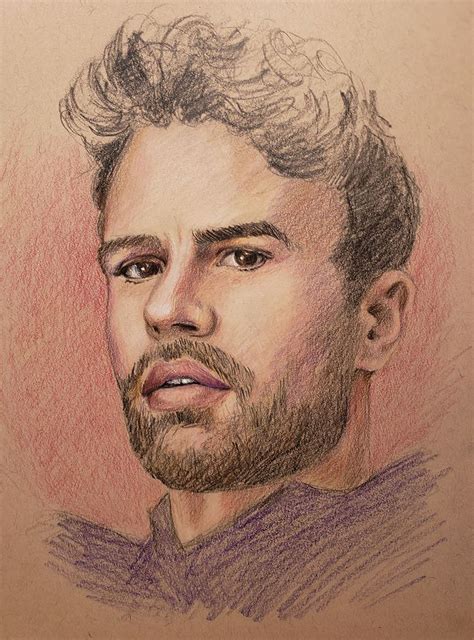 Theo James Art By J Widmer Celebrity Art Art Portrait Tattoo