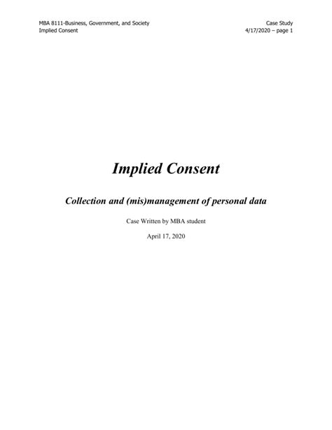 Implied Consent