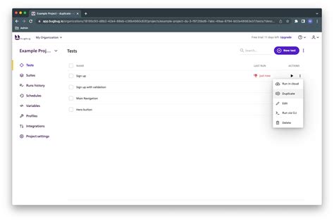Duplicating Tests Bugbug Documentation