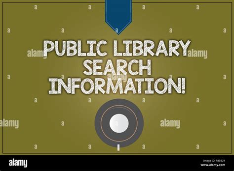 Text Sign Showing Public Library Search Information Conceptual Photo Researching Project