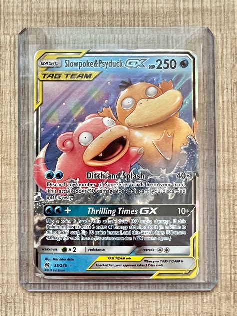 Pokémon Slowpoke And Psyduck Gx Tag Team 35236 Eng Doccasion à