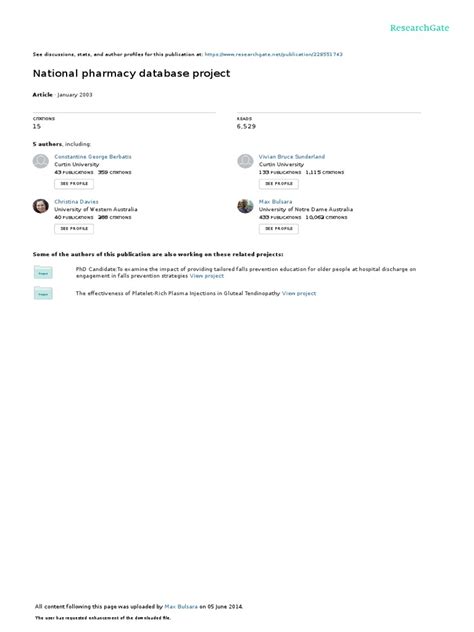National Pharmacy Database Project Pdf Pharmacy Medical Prescription