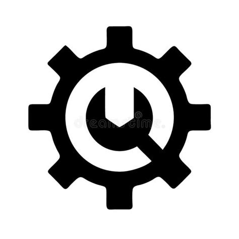 Flat Settings Icon Vector For Interface Use Stock Illustration